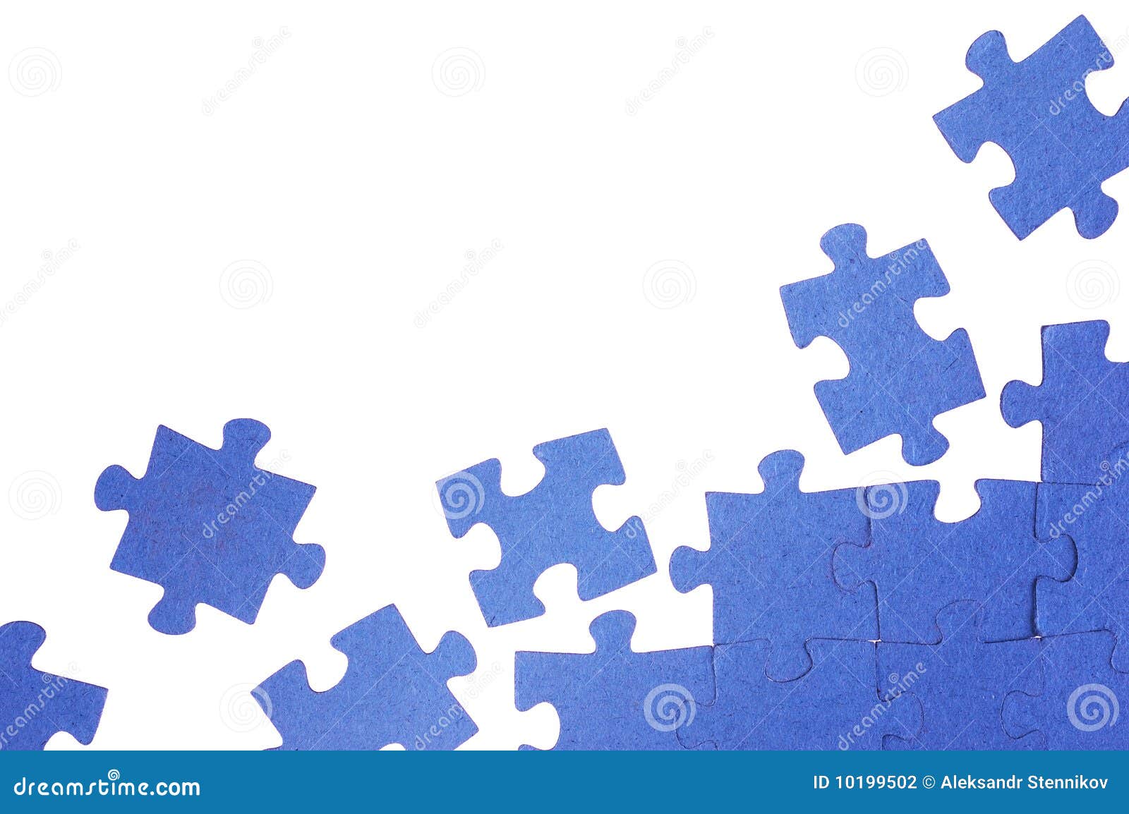 Blue puzzle stock photo. Image of copyspace, piece, blue - 10199502