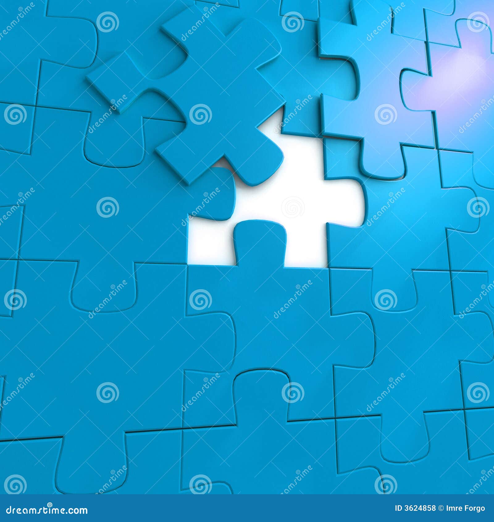 Blue puzzle stock illustration. Illustration of game, difference - 3624858