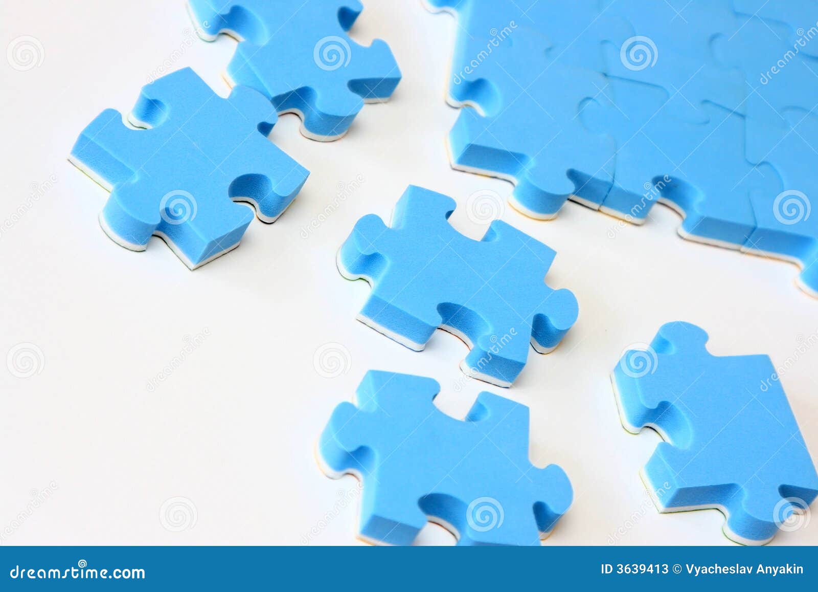 Blue Puzzle Pieces Royalty-Free Stock Image | CartoonDealer.com #1617556
