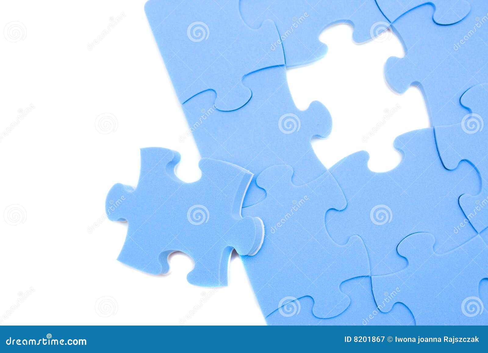 Blue puzzle stock image. Image of conceptual, mixed, join - 8201867