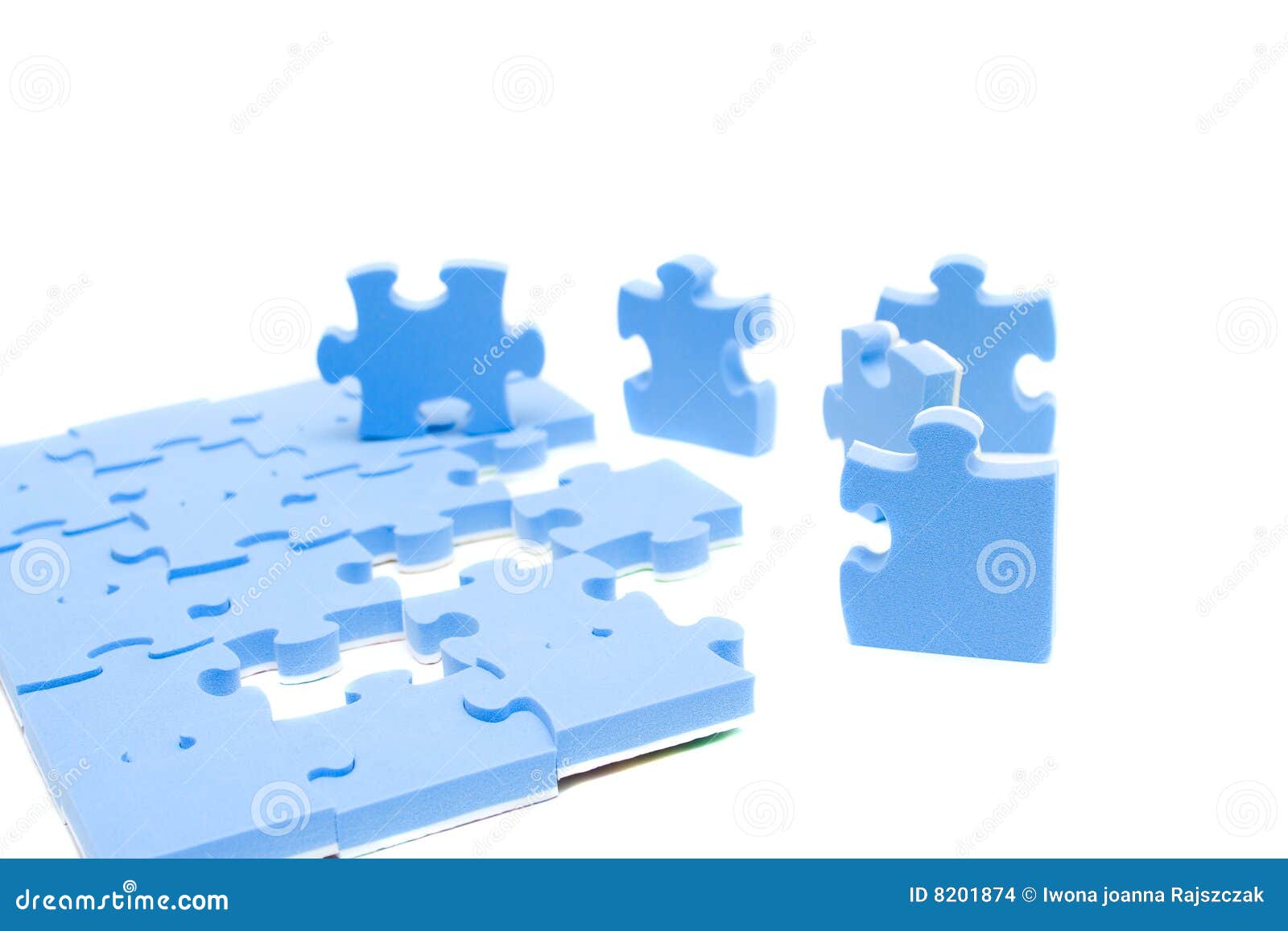 Blue puzzle stock photo. Image of decision, assemble, build - 8201874