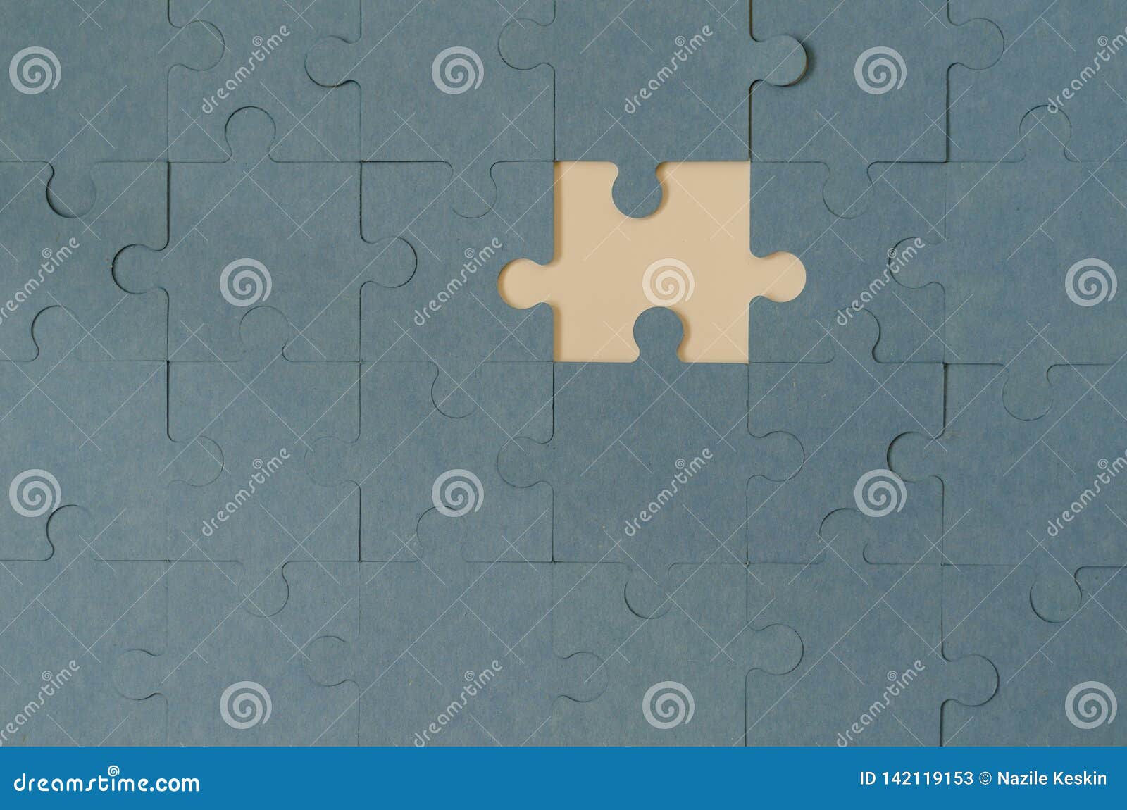 Blue Puzzle with Missing Piece Stock Image - Image of concepts, connect ...