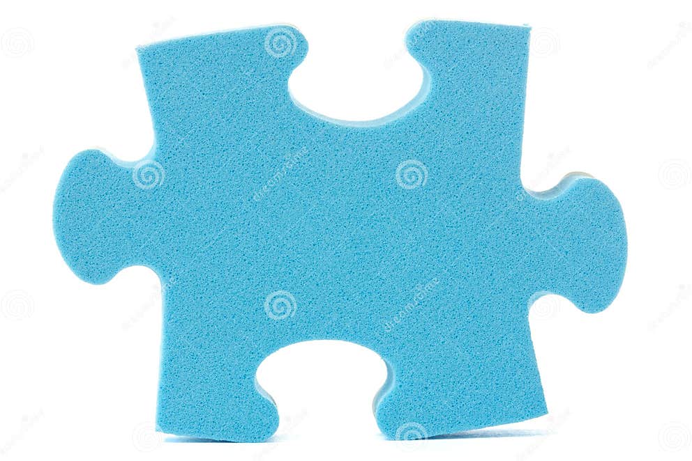 Blue puzzle piece stock photo. Image of connective, choice - 23483180