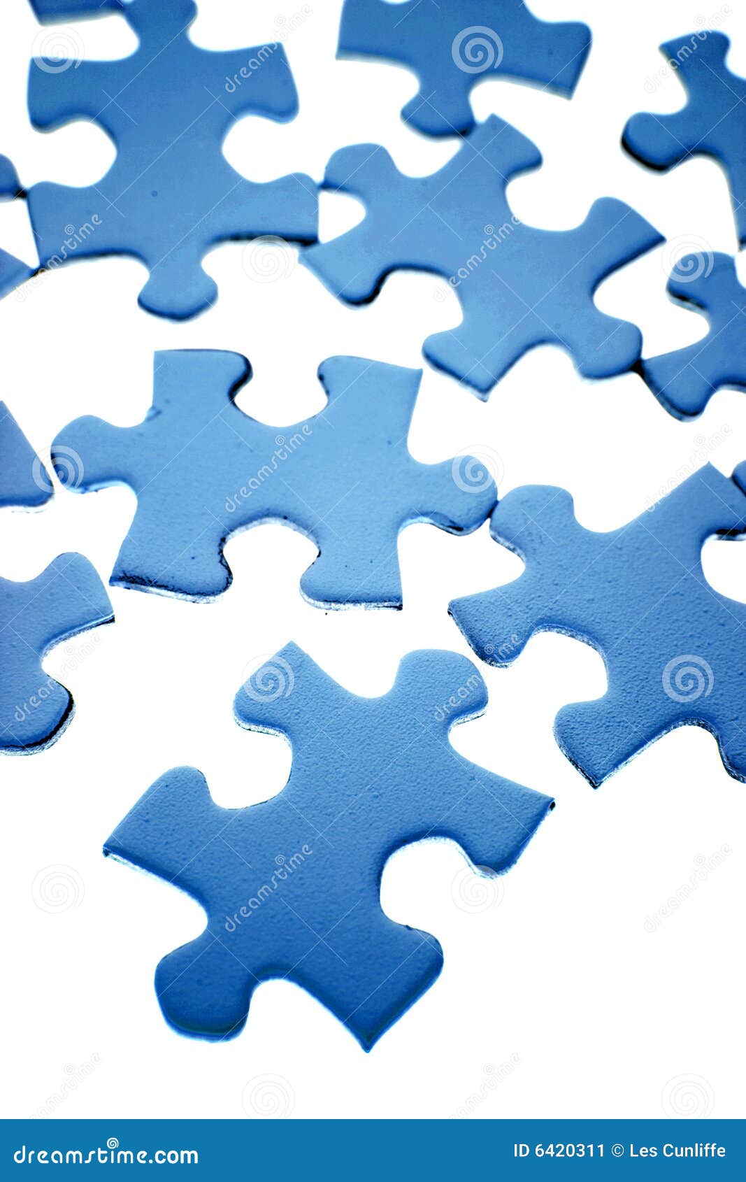 Blue puzzle pieces stock illustration. Illustration of challenge - 6420311
