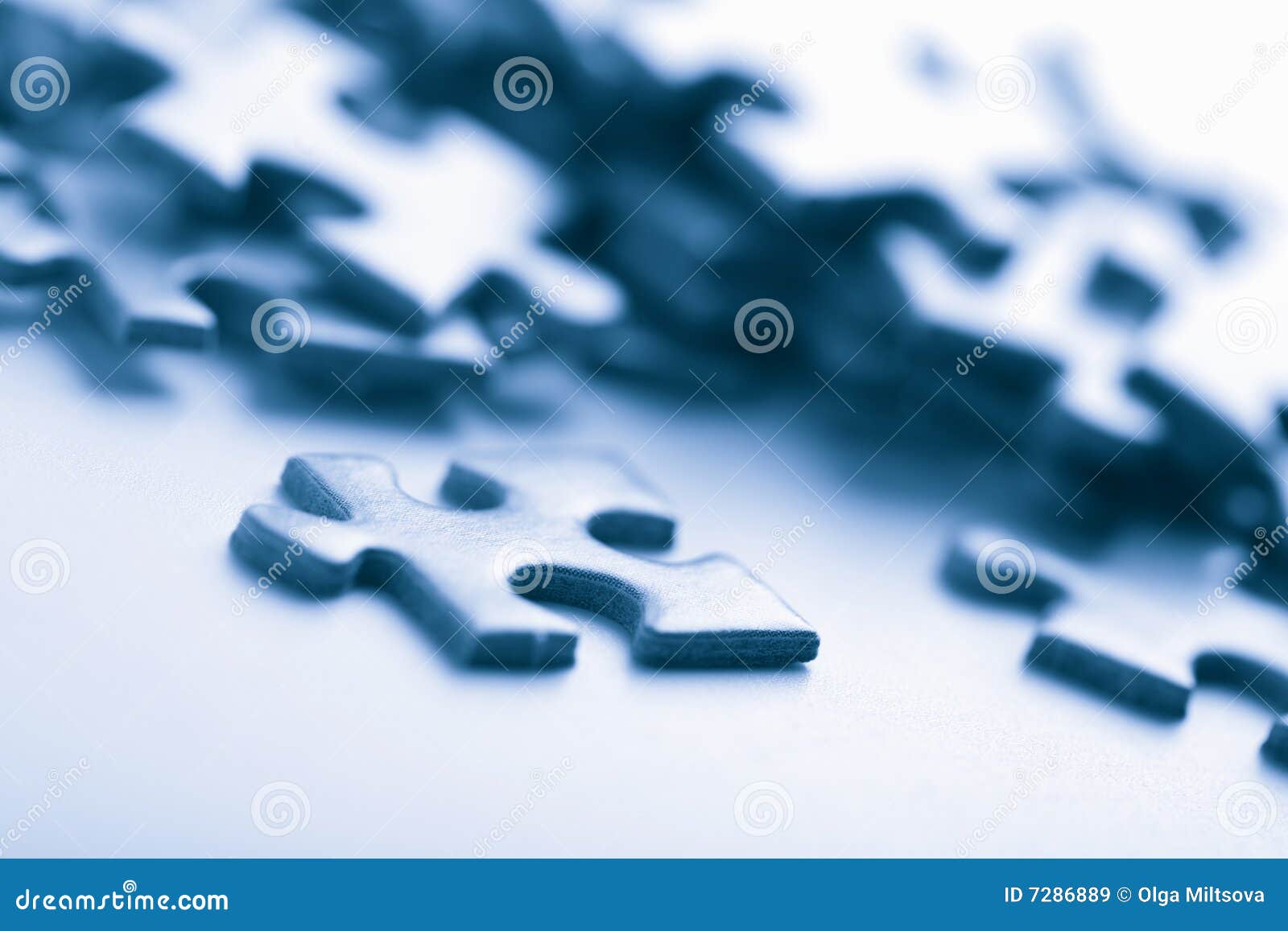 Blue puzzle pieces stock image. Image of connective, conceptual - 7286889