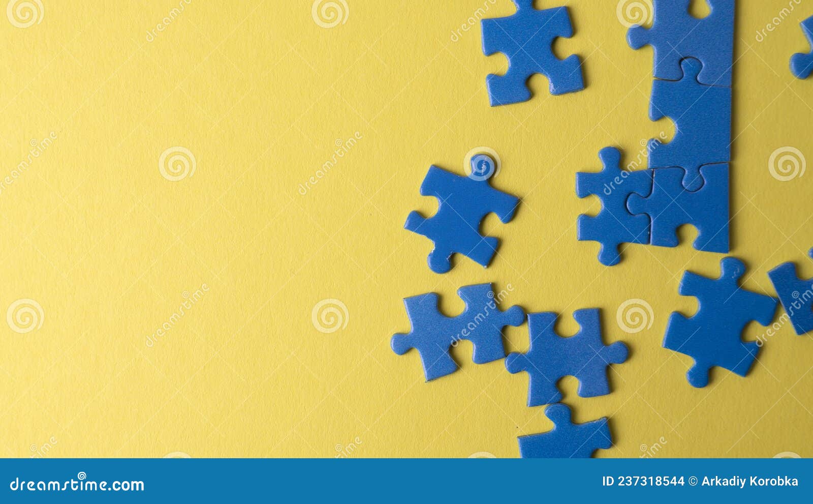 Blue Puzzle Pieces. General Background Stock Photo - Image of idea ...