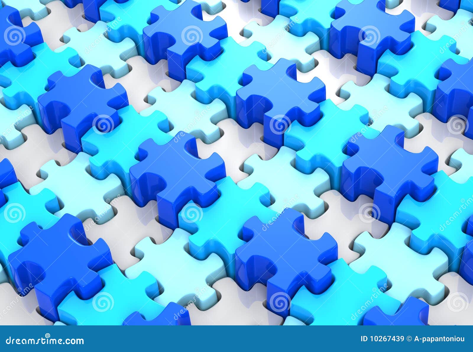Blue Puzzle World stock illustration. Illustration of green - 10267439