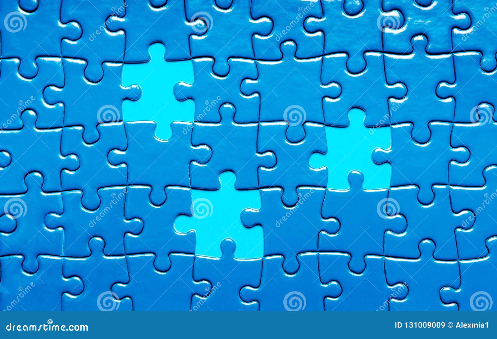 Blue Puzzles, the Concept of Success Stock Image - Image of symbol ...