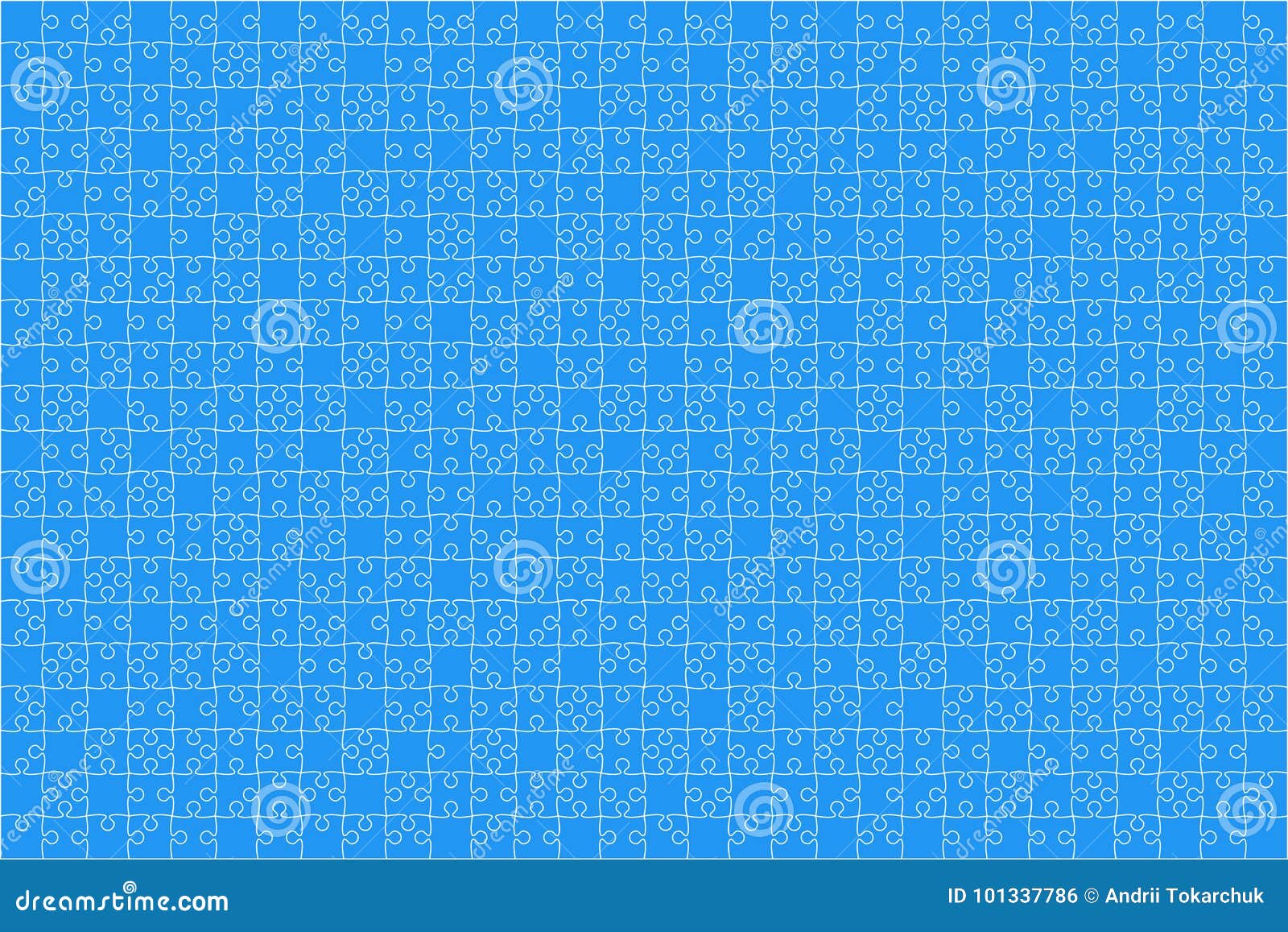Blue Puzzles Pieces Jigsaw - Vector Background. Stock Vector ...