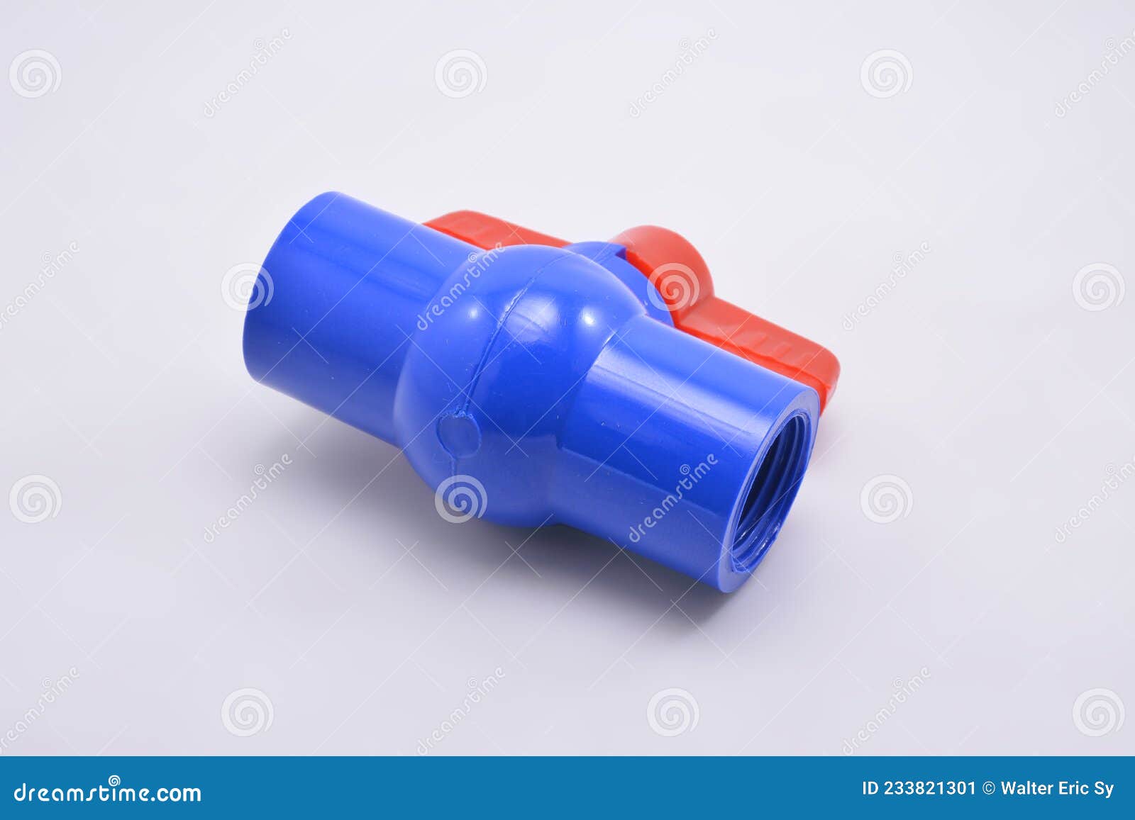 Blue Pvc Fitting Valve Used in Water Pipe Connection Stock Image ...