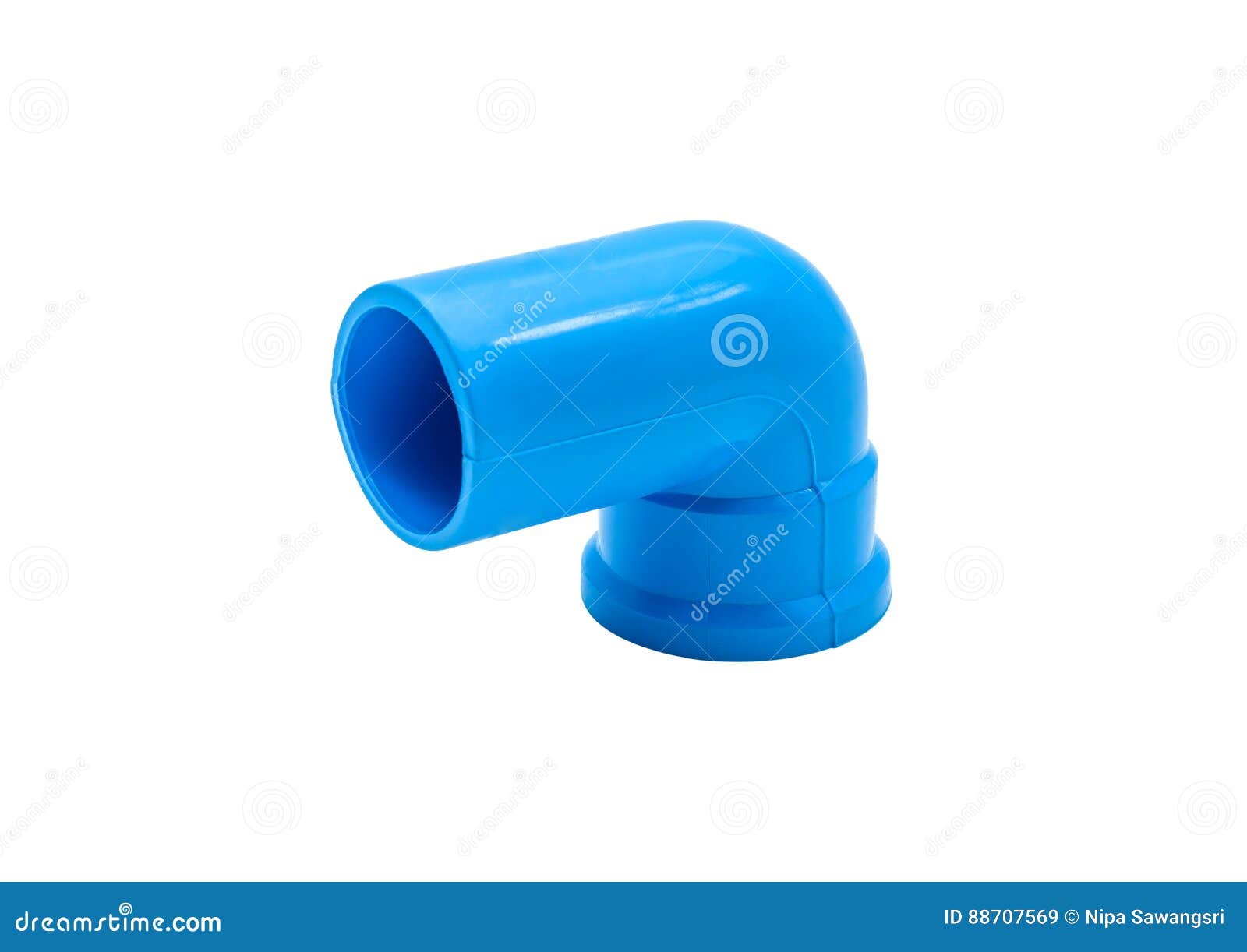 Blue Pvc Pipe Connection with Valve Isolated on White Stock Image ...