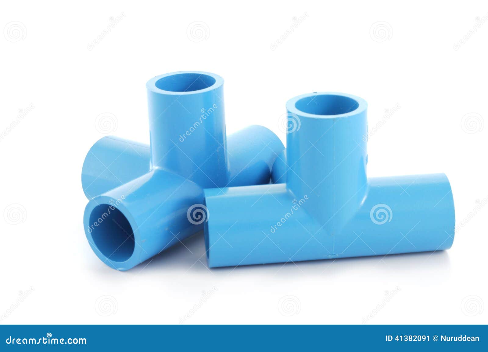 Blue Pvc Pipe Connection Stock Photo - Image: 41382091