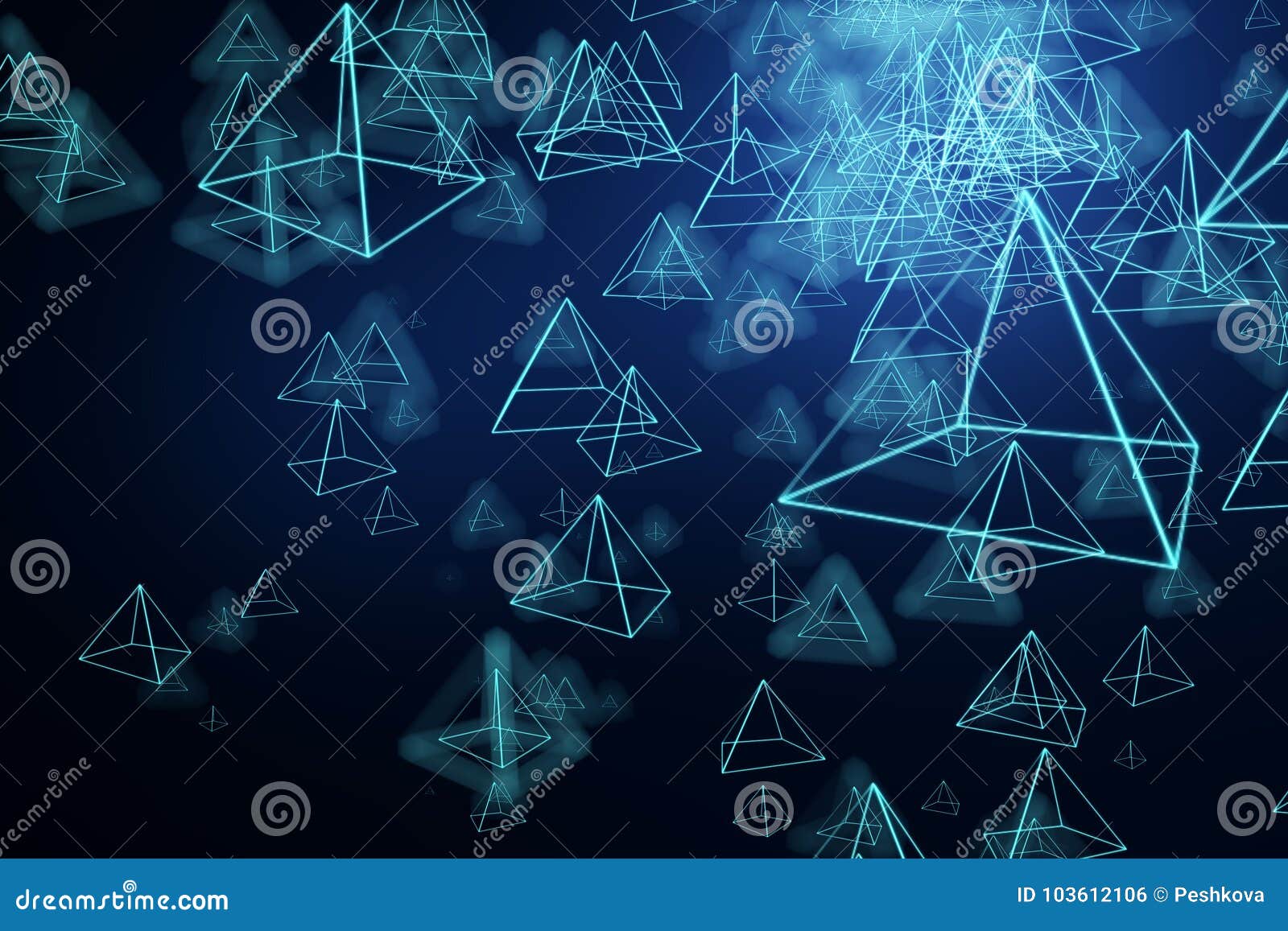 Blue pyramid background stock illustration. Illustration of frame ...