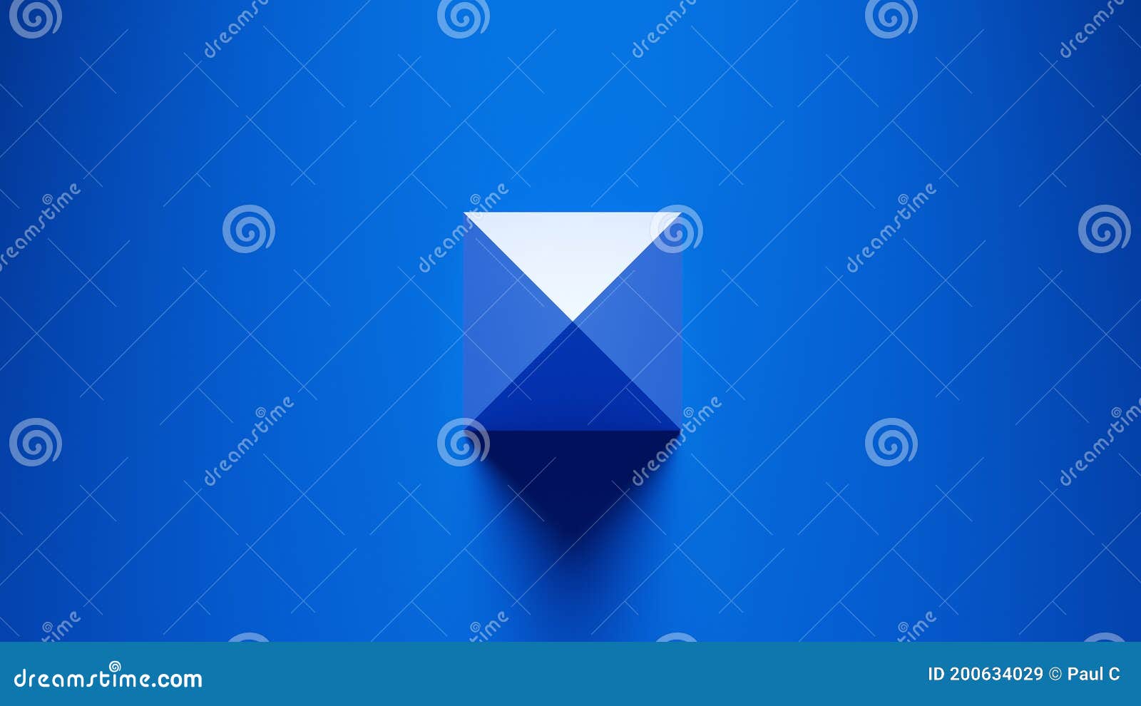 Blue Pyramid 3d Illustration Stock Illustration - Illustration of ...