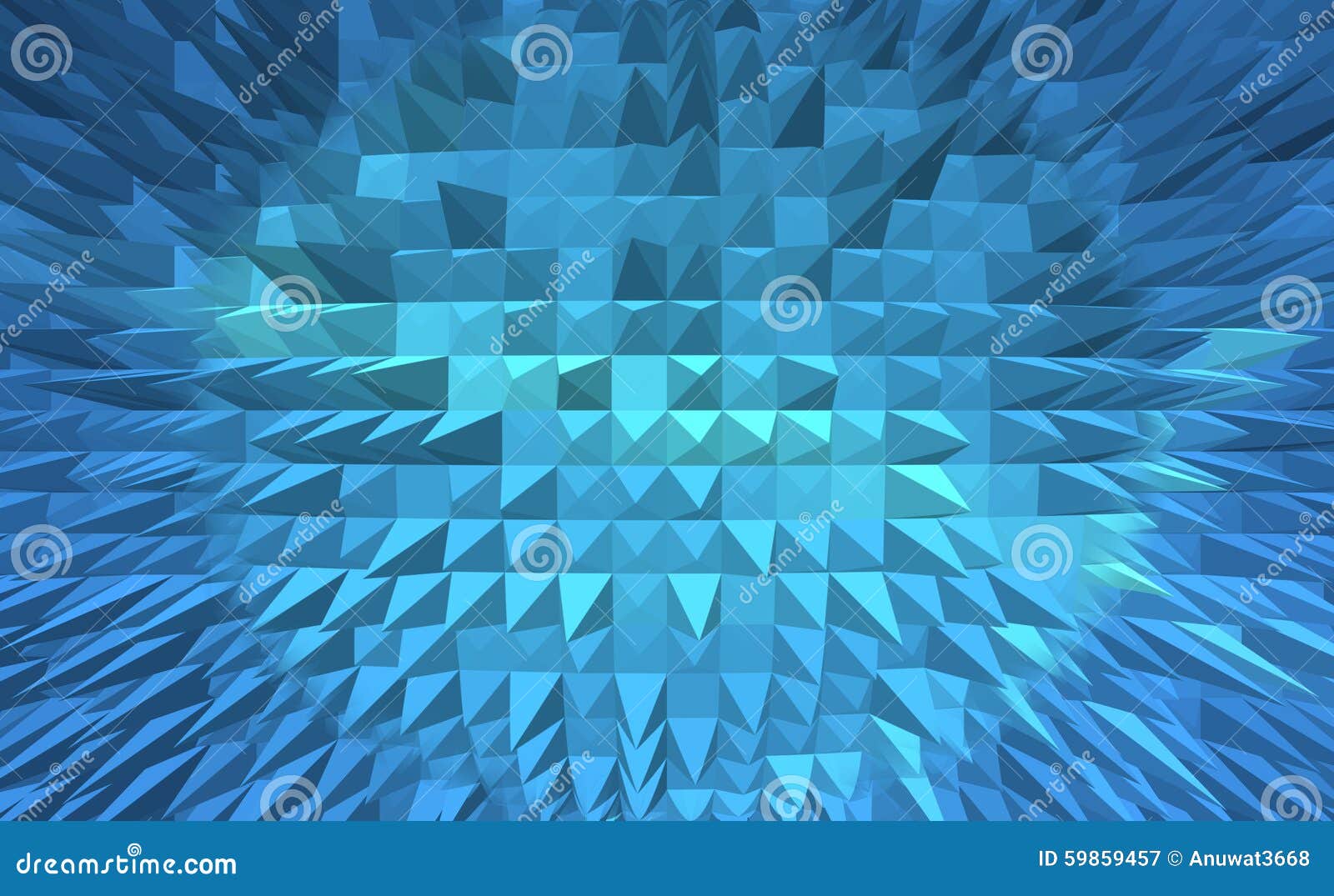 Blue Pyramid Digital Abstract Background Stock Illustration ...