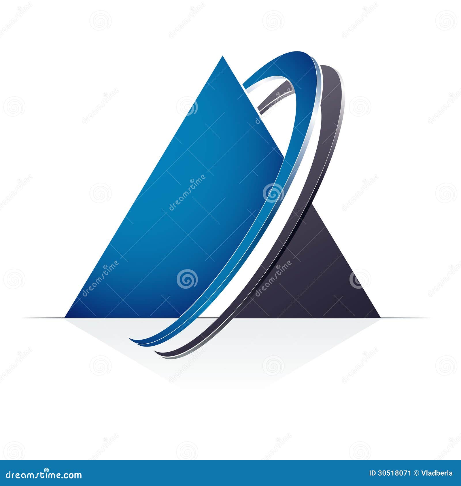 Blue Pyramid Icon Stock Image | CartoonDealer.com #30518071