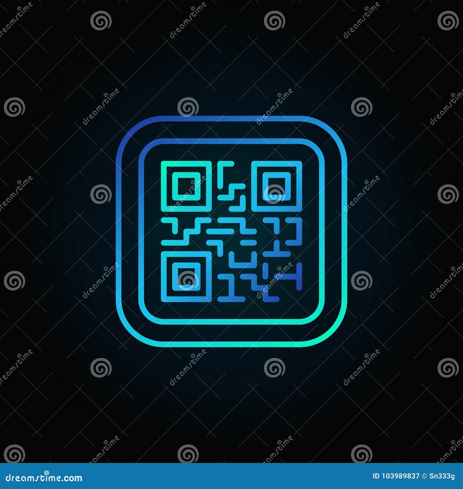 QR Code With Blue Background