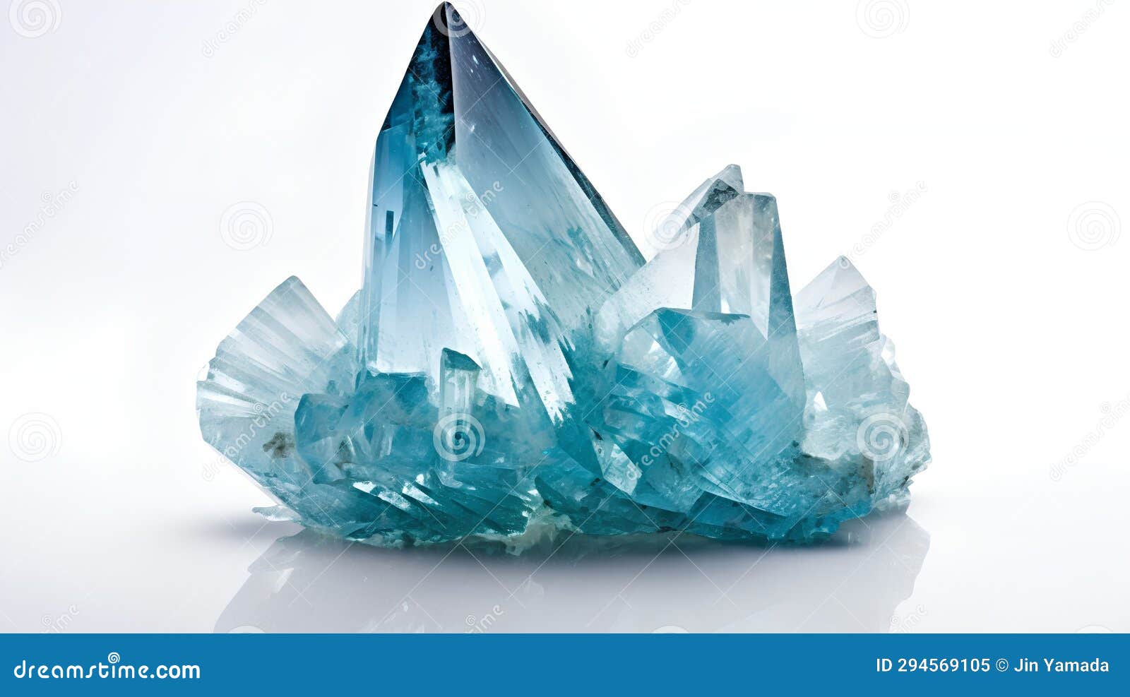 Blue Quartz Crystal on the White Background. Isolated with Clipping ...
