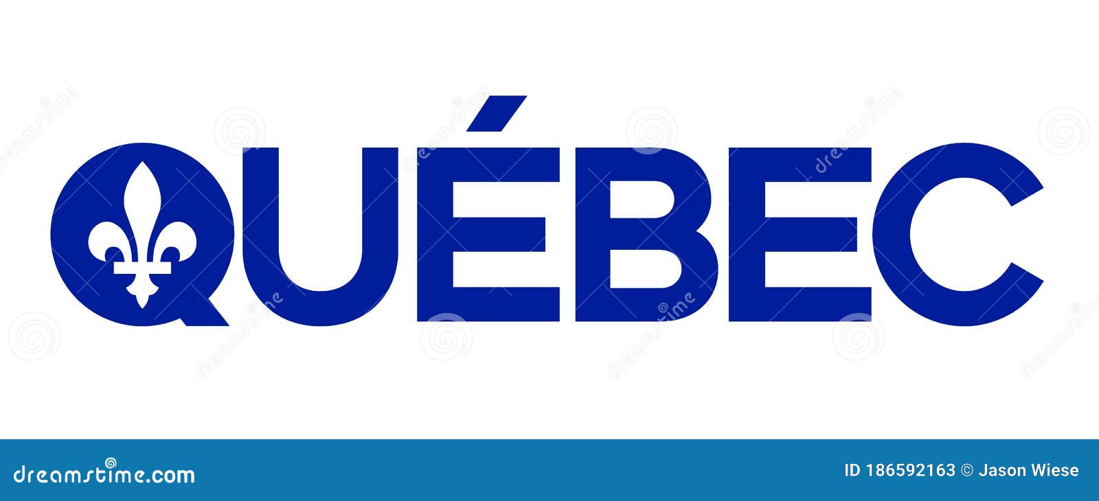 Quebec Map With Fleur De Lys Emblem Vector Illustration | CartoonDealer ...