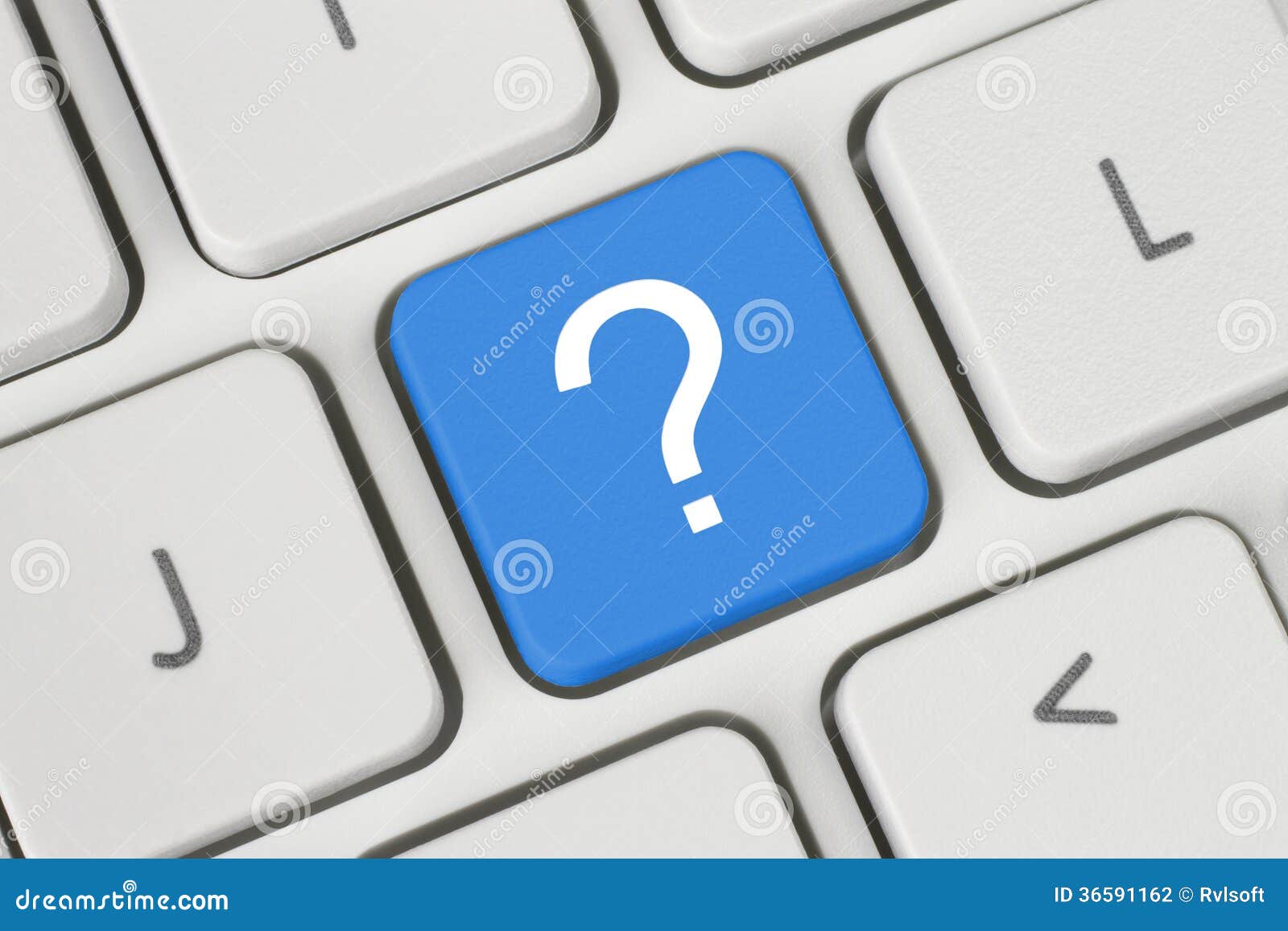 Blue question button stock photo. Image of concept, keypad - 36591162