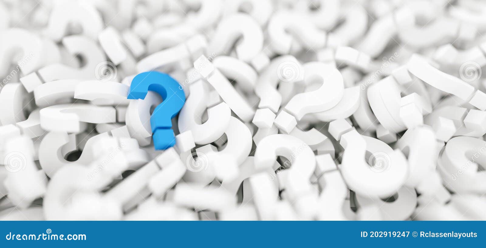 Blue Question Mark on a Background of White Question Marks Stock ...