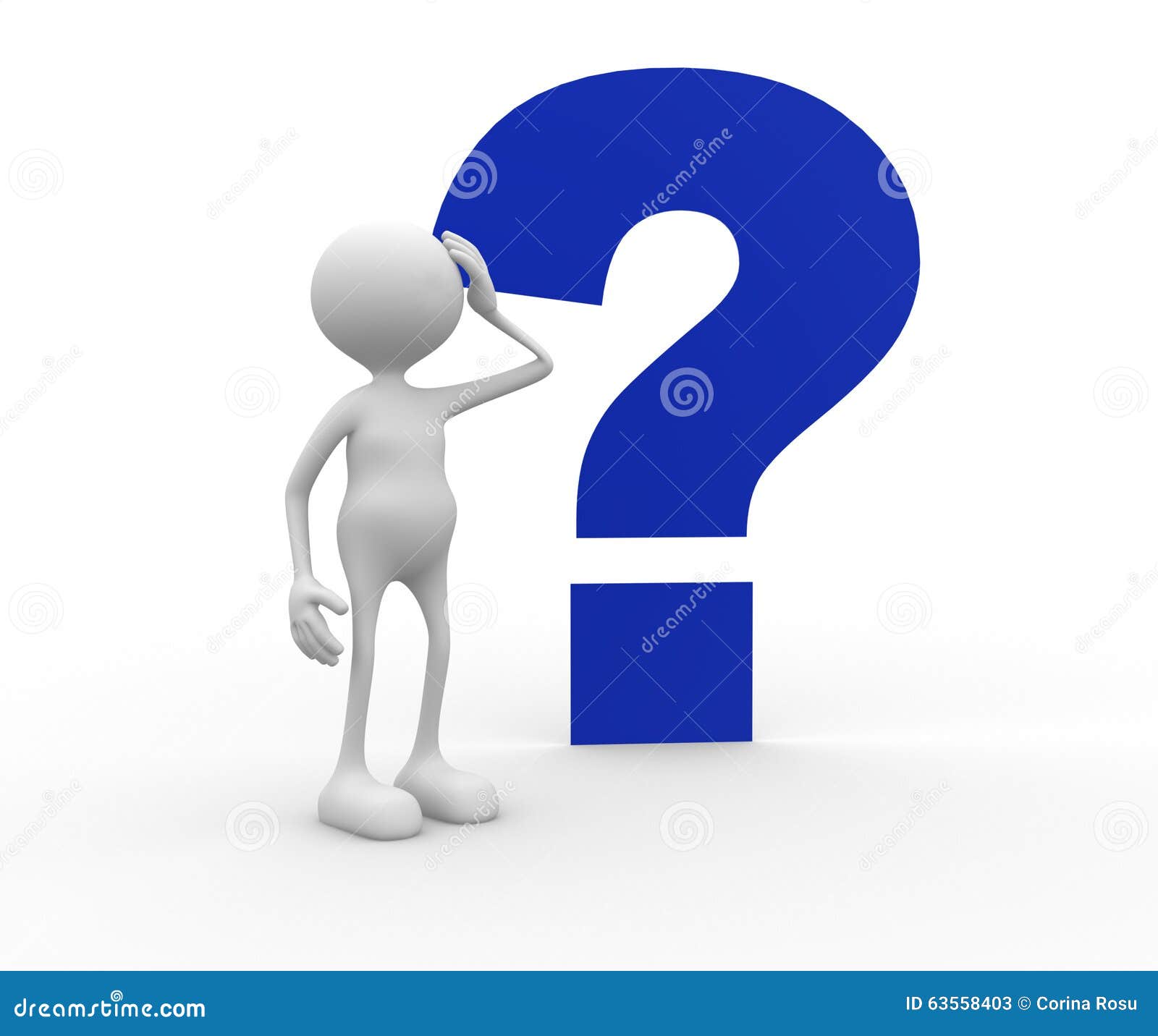 Blue question mark stock illustration. Illustration of questionnaire ...