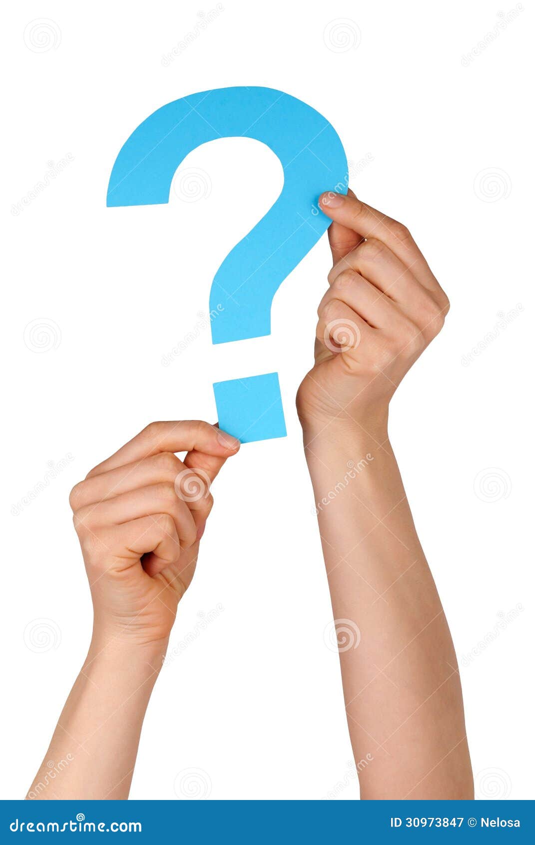 Blue Question Mark Person