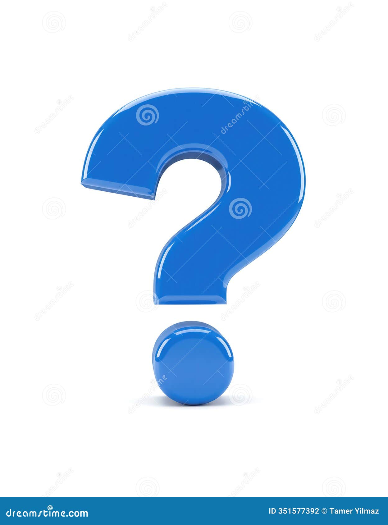 Blue Question Mark , Isolated on White Stock Illustration ...