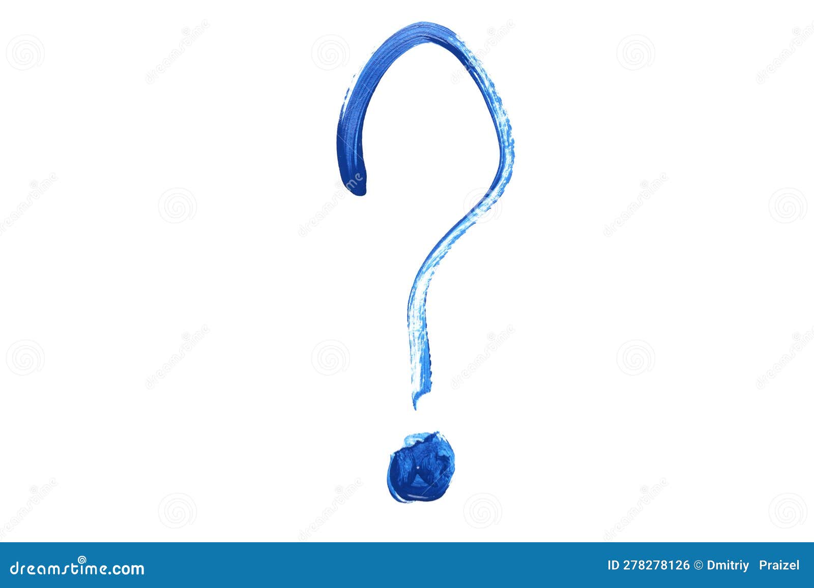 Blue Question Mark is Painted in Watercolor. Stock Photo - Image of ...