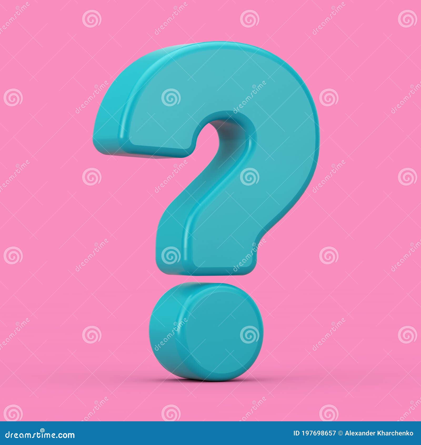 Blue Question Mark Sign As Duotone Style. 3d Rendering Stock ...