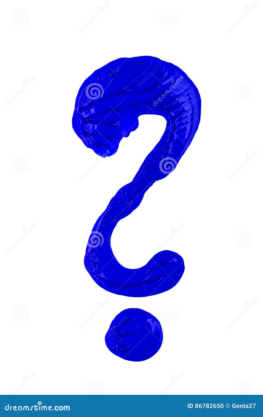 Blue Question Mark, Texture Powder With A Question Mark Royalty-Free ...