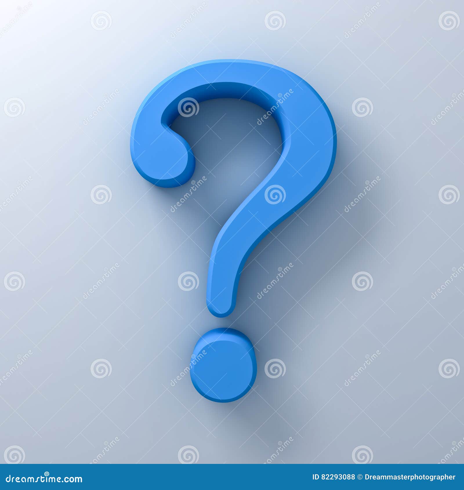Blue Question Mark On White Background Abstract With Shadow Royalty ...