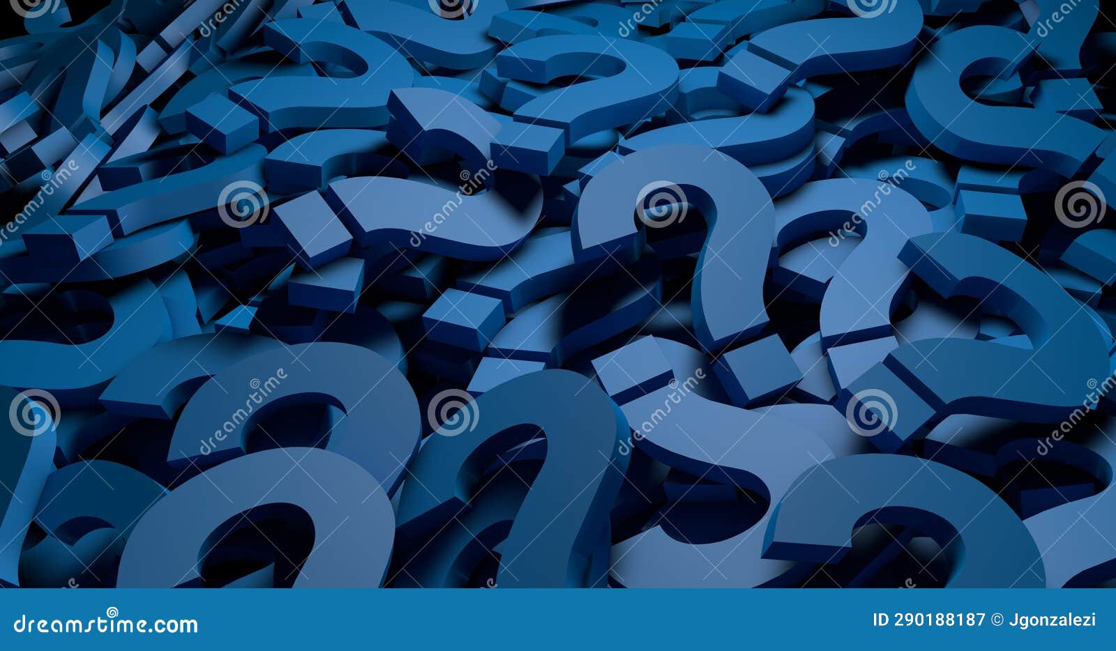 Blue Question Marks Background. Stock Illustration - Illustration of ...