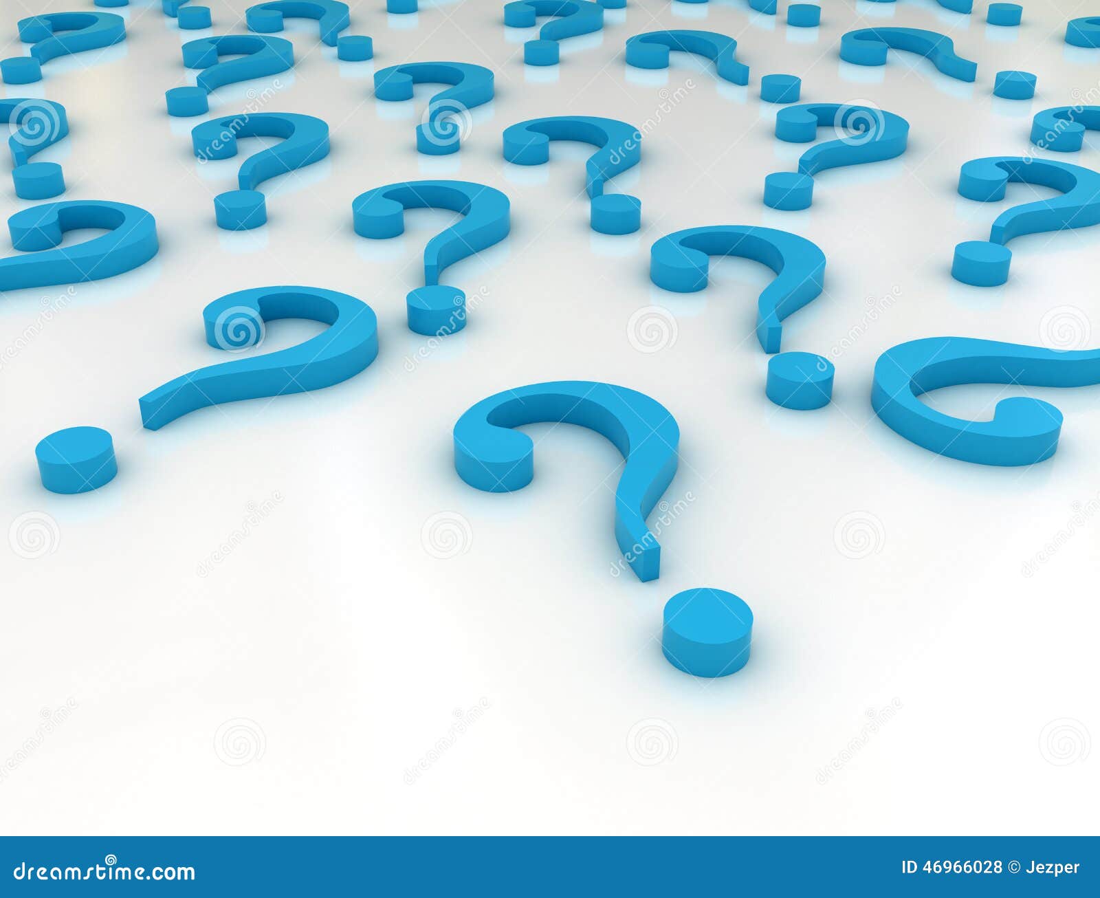 Green Blue Question Marks