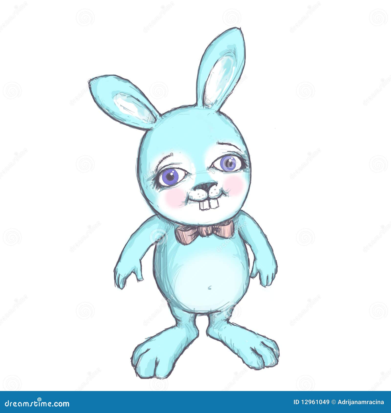 Blue Rabbit stock illustration. Illustration of ears - 12961049