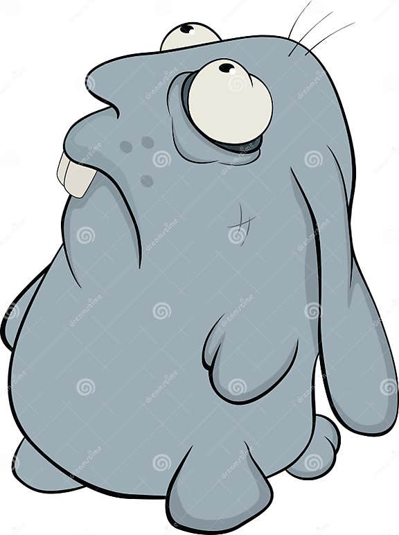 Blue rabbit. Cartoon stock vector. Illustration of snout - 21074551