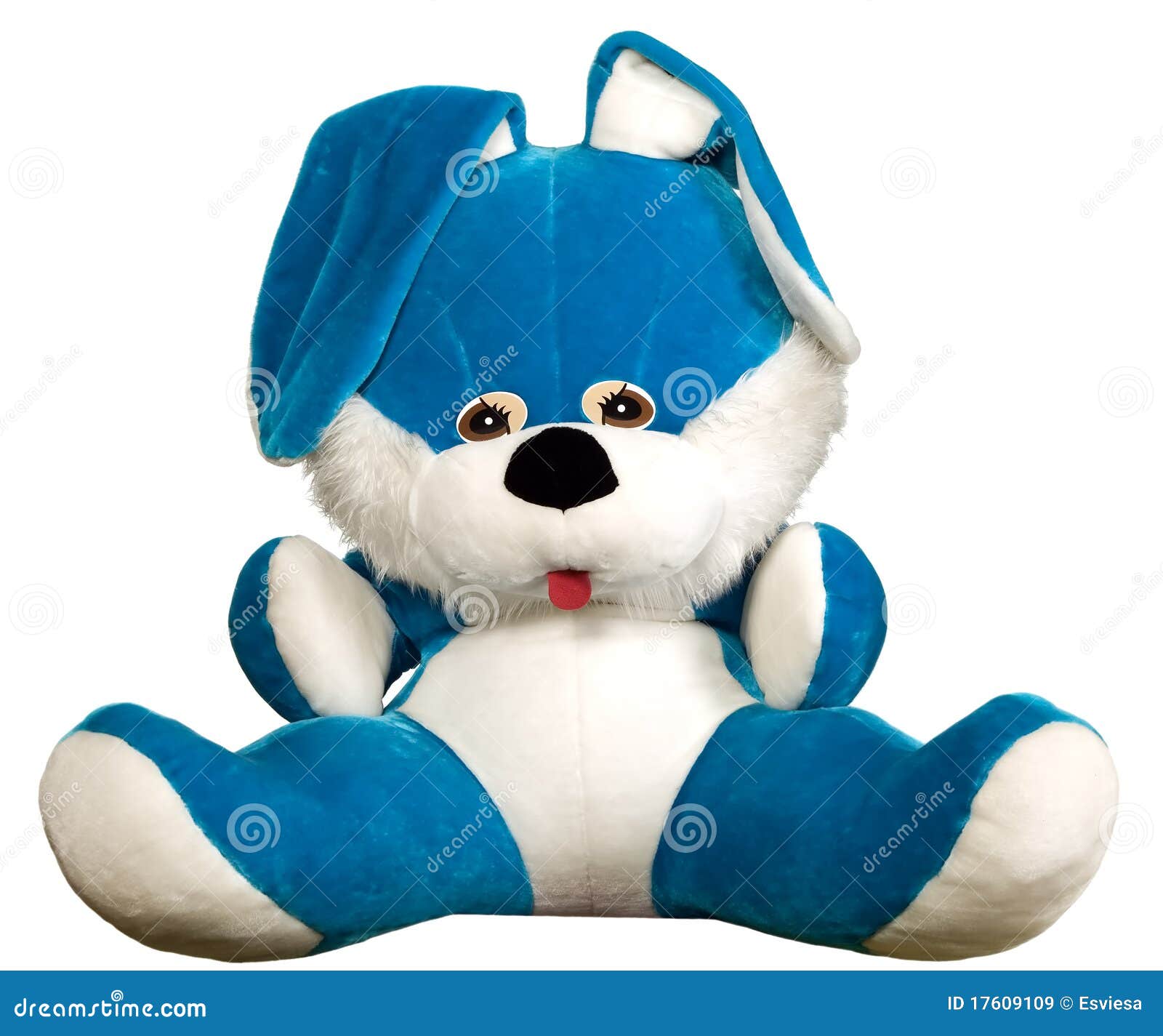 Blue Rabbit Toy Is Sitting Royalty Free Stock Images - Image: 17609109