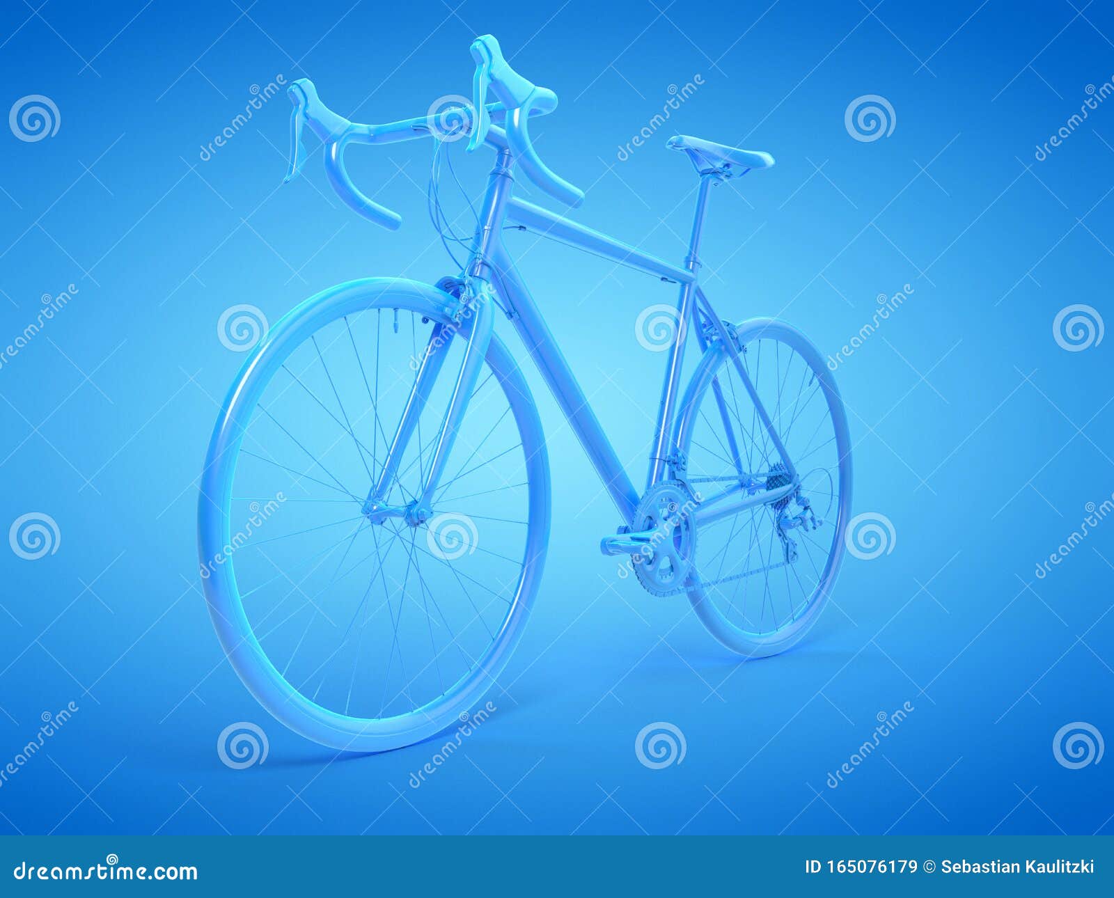 A blue racing bike stock illustration. Illustration of object - 165076179