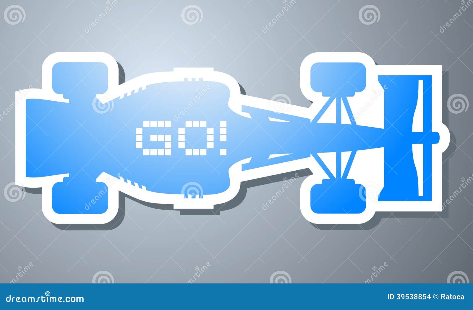 Blue racing car stock vector. Illustration of championship - 39538854