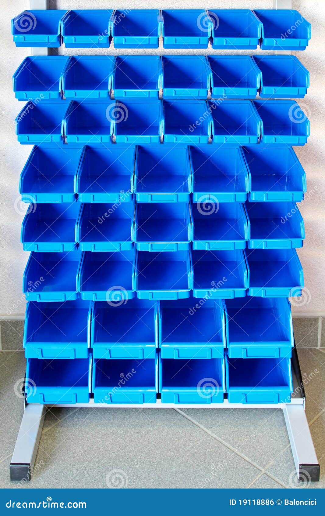 Blue rack stock photo. Image of parts, racks, warehouse - 19118886