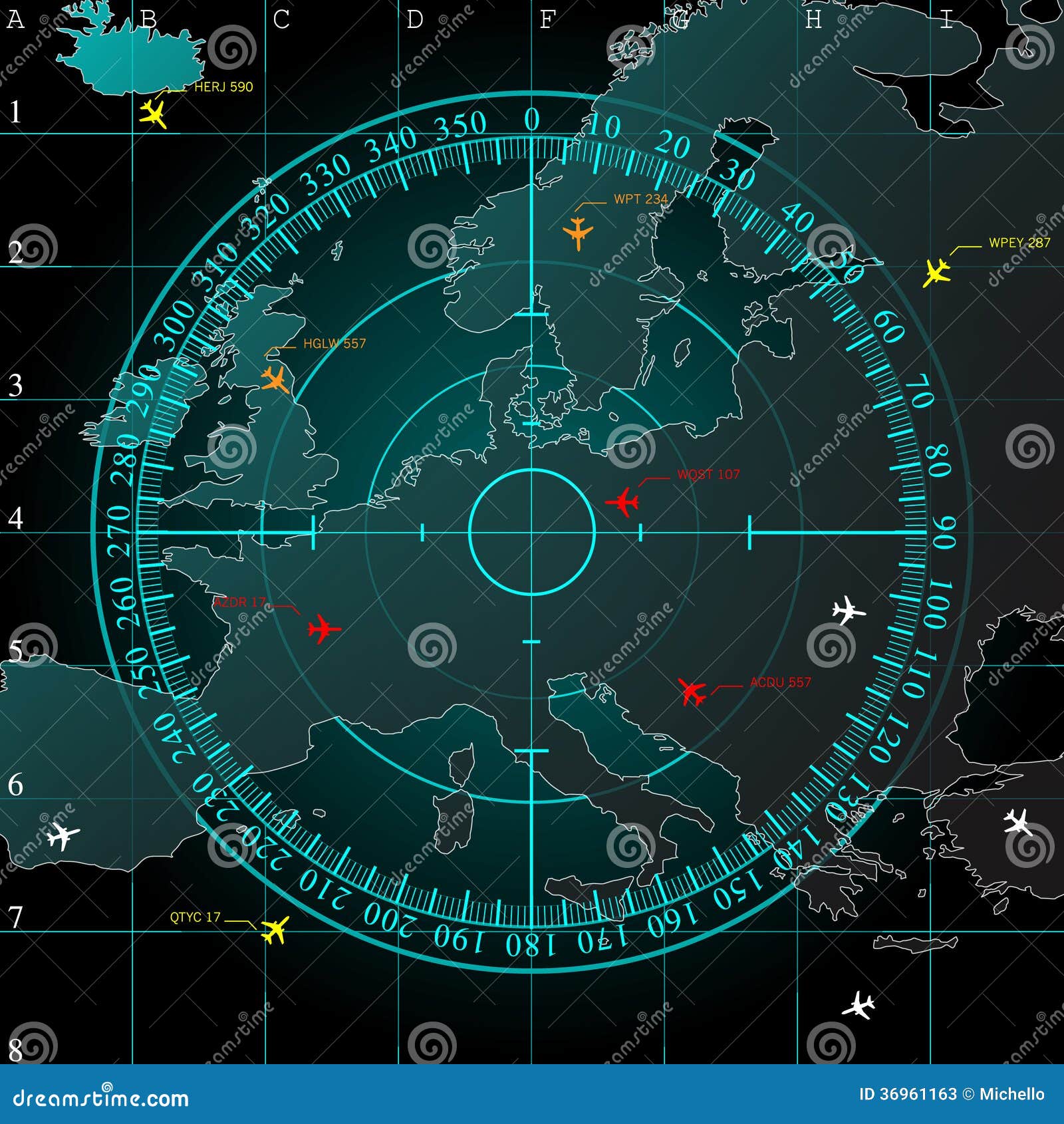 Simple Radar Grid Texture