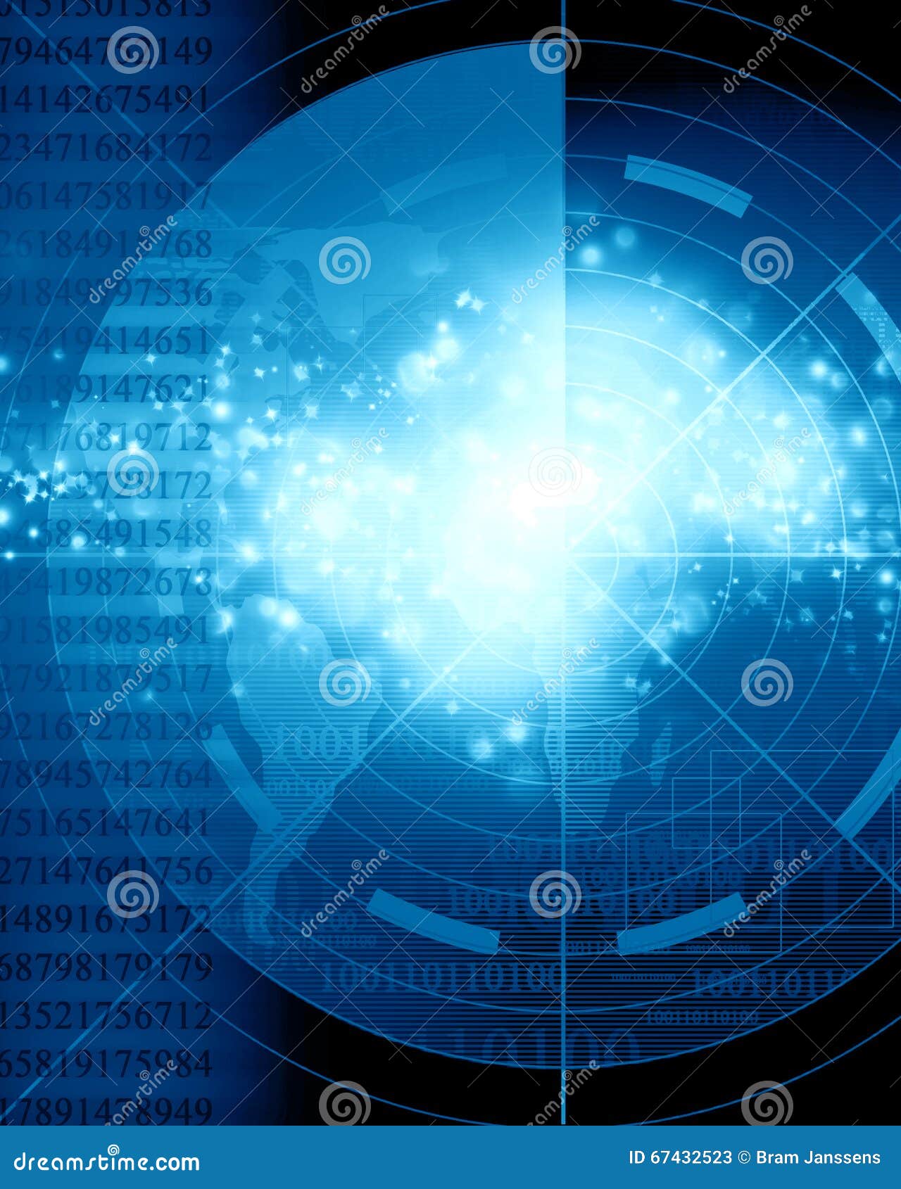 Blue radar screen stock illustration. Illustration of range - 67432523