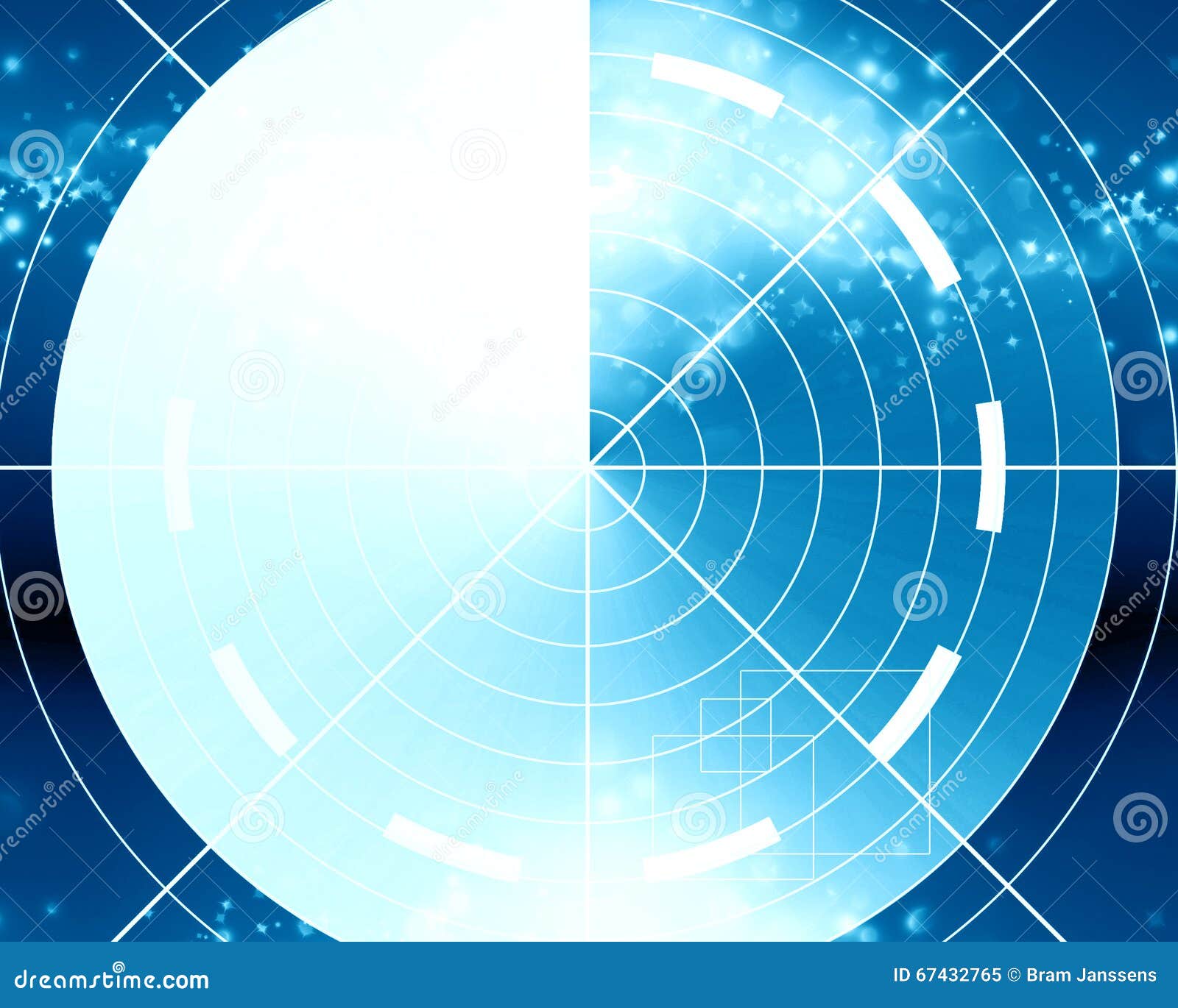Blue radar screen stock illustration. Illustration of glowing - 67432765