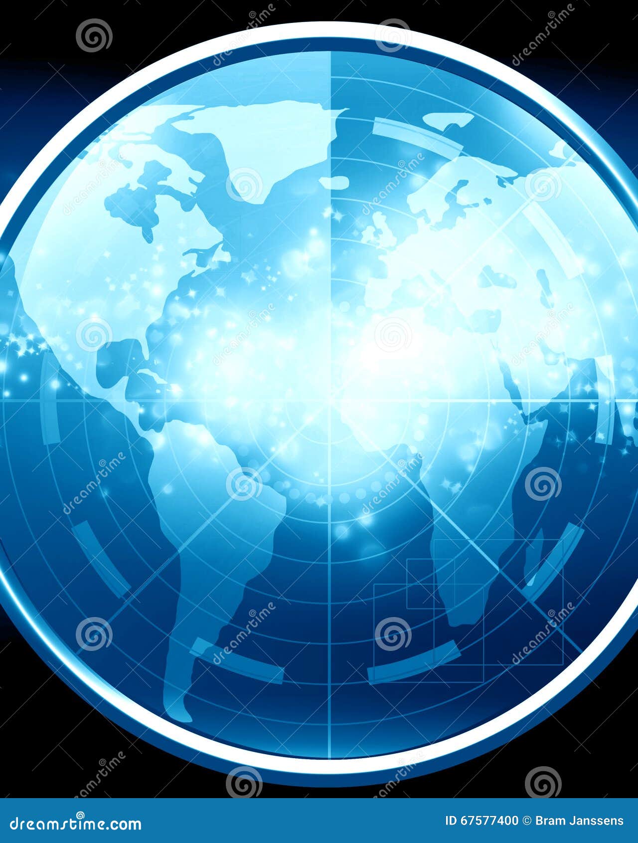 Blue radar screen stock illustration. Illustration of detect - 67577400