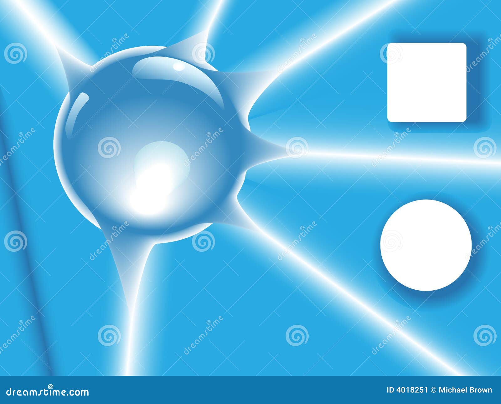 Blue Radiant Shiny Orb Background Stock Vector - Illustration of ...