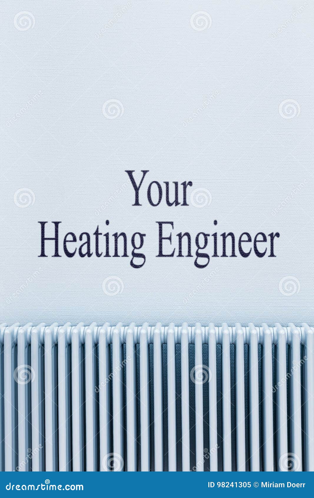 Blue radiator with text stock image. Image of energy - 98241305