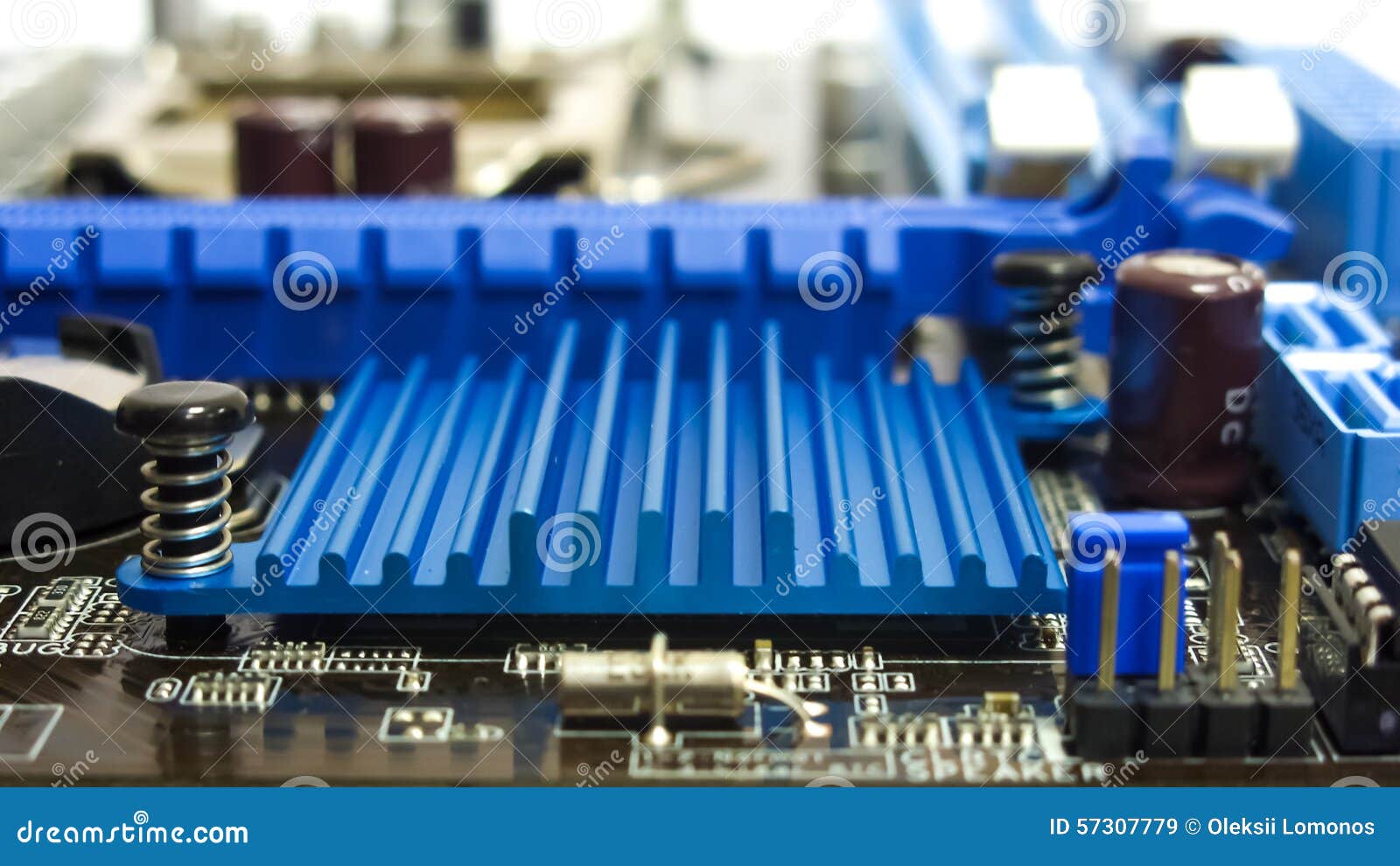 Blue Radiator Used for Cooling the Individual Elements Stock Image ...