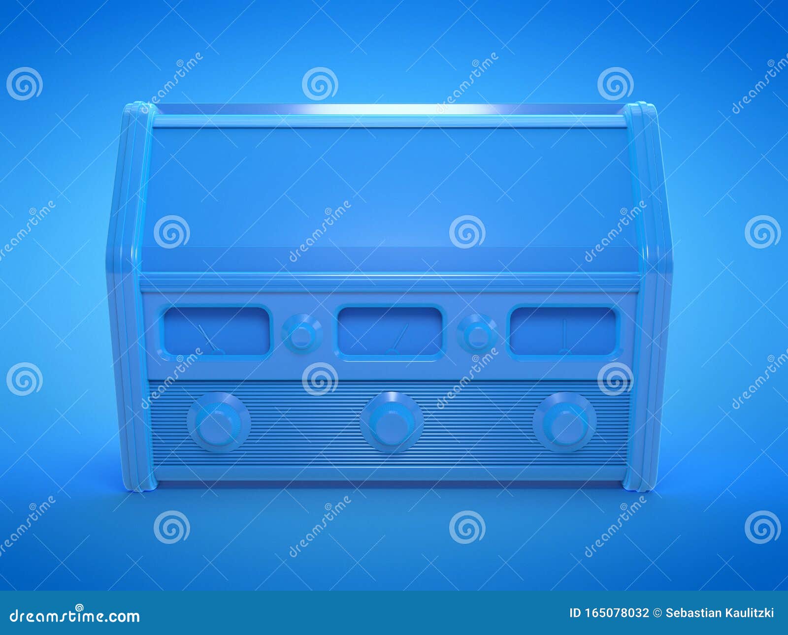 A blue radio stock illustration. Illustration of artwork - 165078032