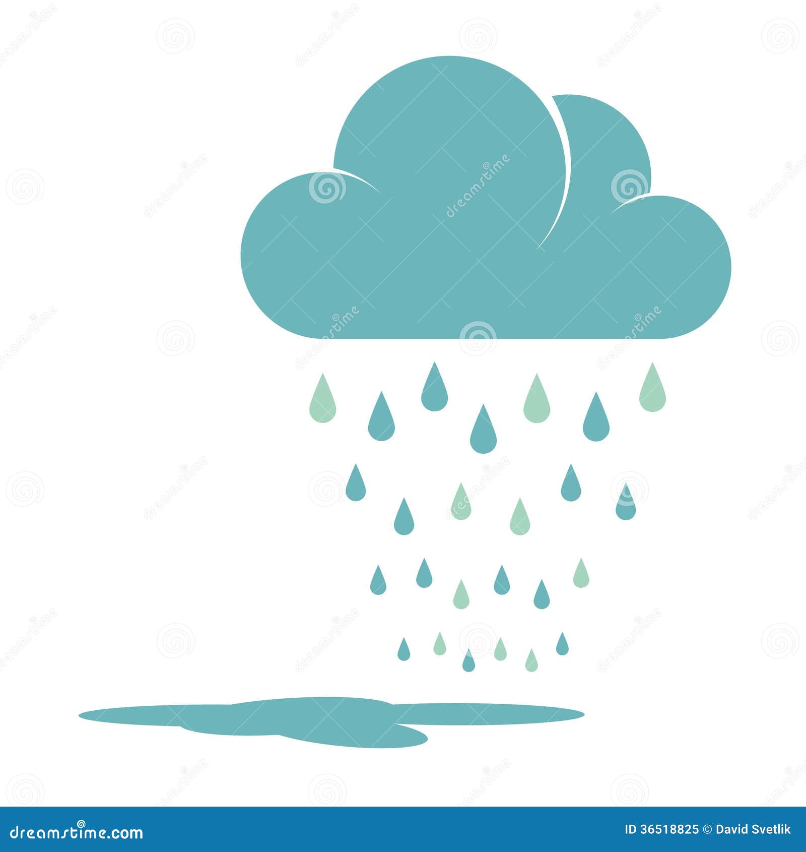Blue Rain Cloud stock illustration. Illustration of icons - 36518825