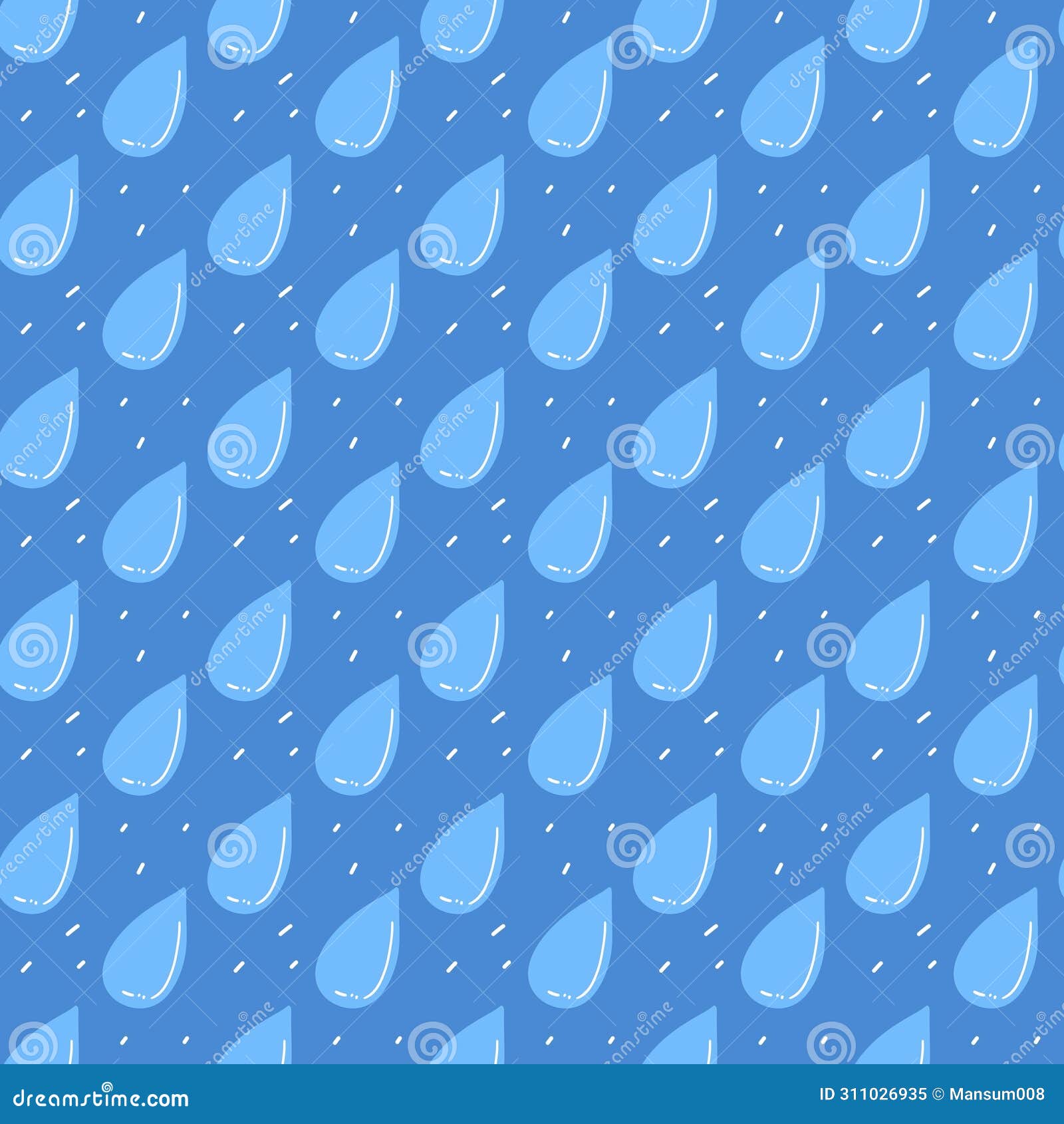 Blue Rain Drop Pattern Background Stock Illustration - Illustration of ...